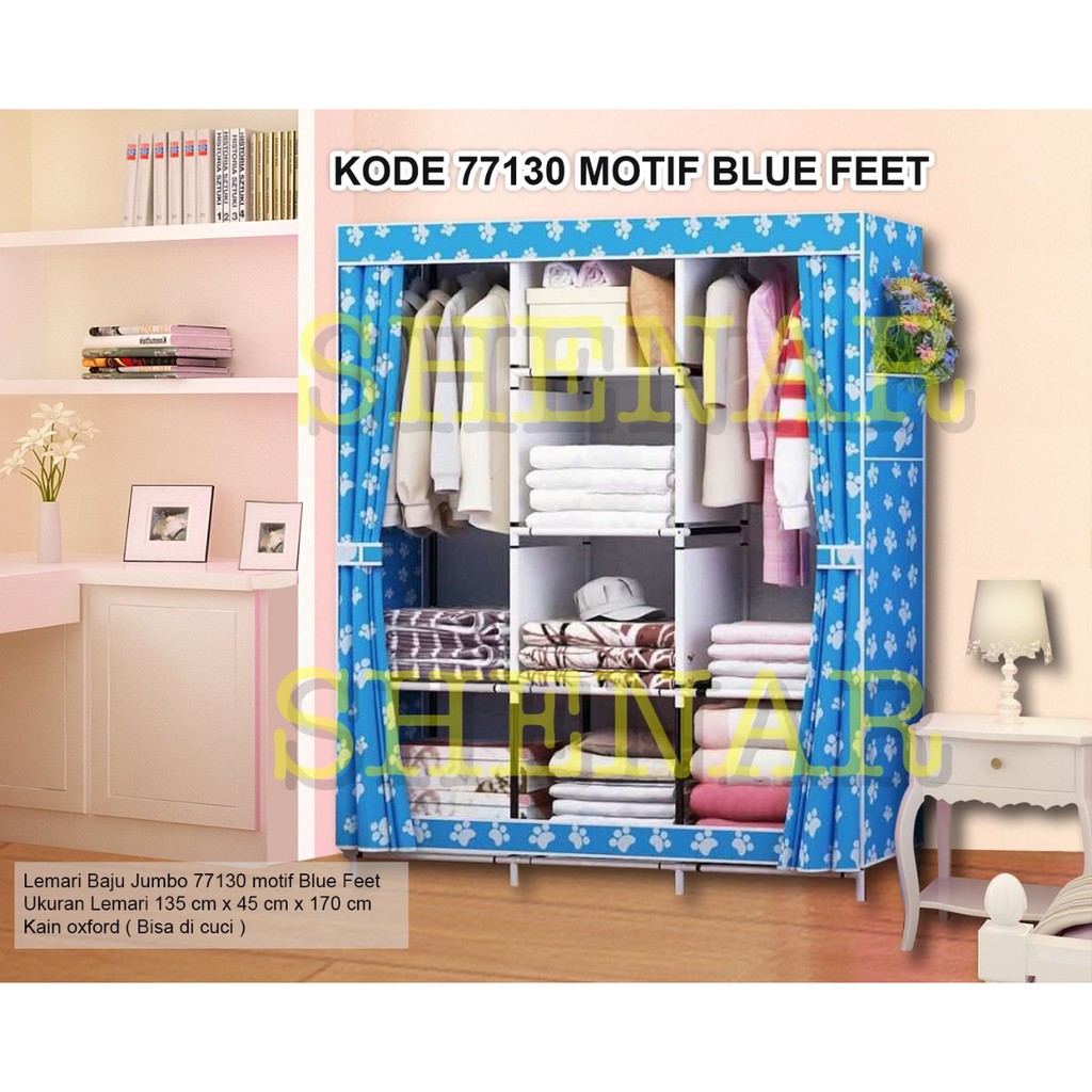 Jual SHENAR - LEMARI KAIN JUMBO OXFORD - LEMARI KAIN PORTABLE MOTIF ...