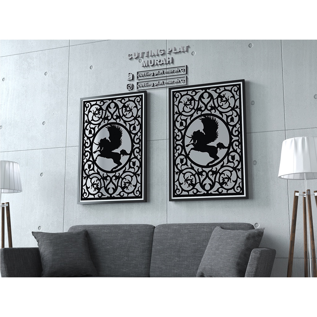 Jual hiasa dinding sekat dinding Plat Motif 80x120 cm Fiber Laser ...