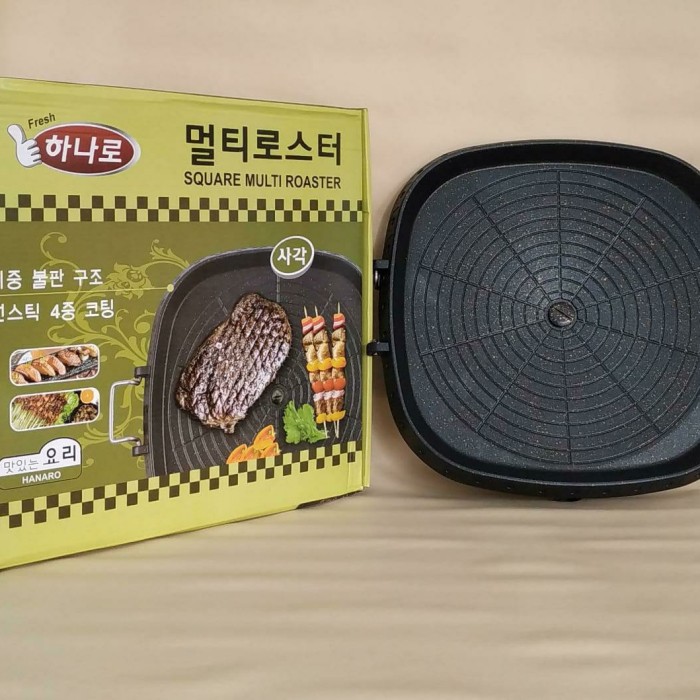 Jual Korean BBQ Bulgogi Pan Diecasting SQUARE MULTI ROASTER Panggangan ...