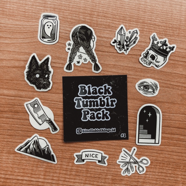 Jual Sticker Black Tumblr (11 pcs) | Shopee Indonesia