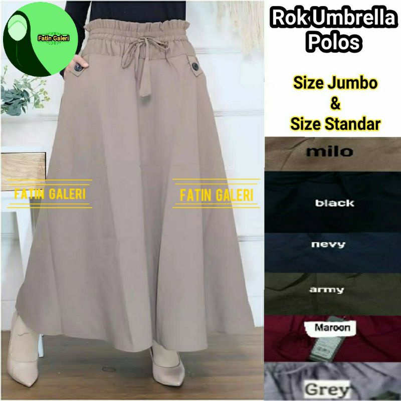 Jual Rok Katun Panjang Payung Jumbo Bawahan Wanita Flanel Motif Korea ...