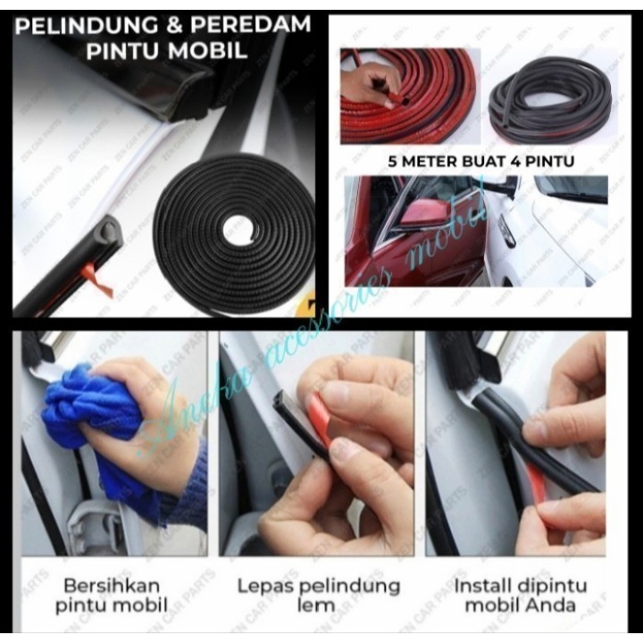 Jual List Pintu Karet 5m List Pintu Mobil Strip Rubber mitsubishi ...