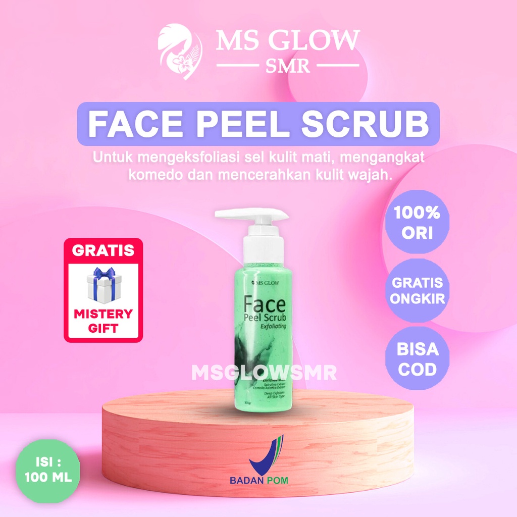 Jual Ms Glow Spirulina Face Peel Scrub Exfoliating Original Untuk ...