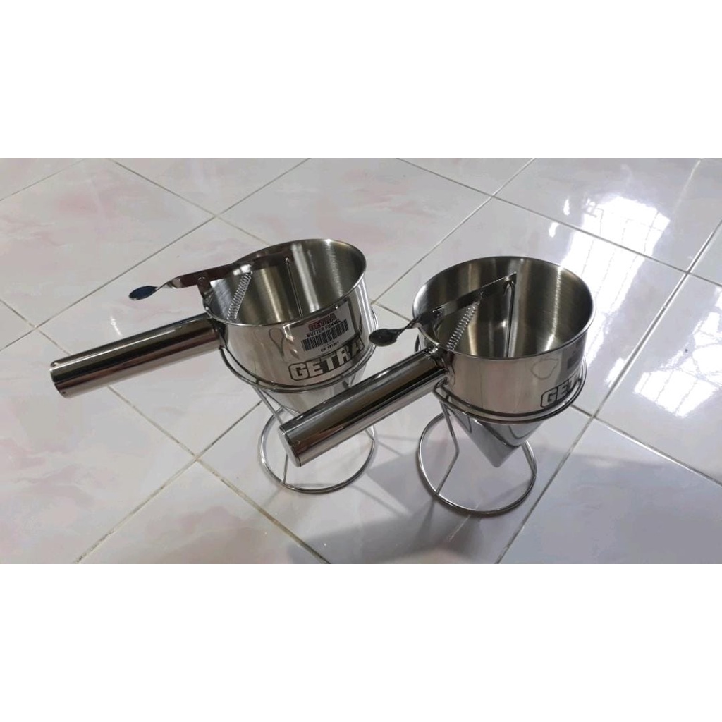Jual GETRA Stainless Steel Batter Funnel With Stand EK-181901 | Shopee ...