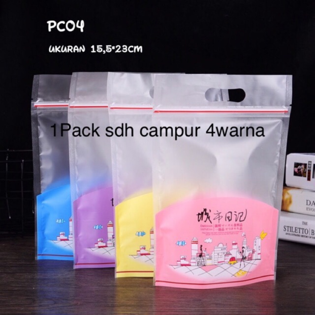 Jual PC04 Plastik Zipper Ziplock Bag Makanan Kering, Cookies, Kacang ...