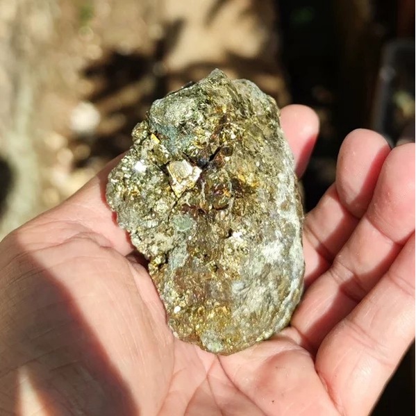 Jual Natural Batu Badar Emas Gold Pyrite | Shopee Indonesia