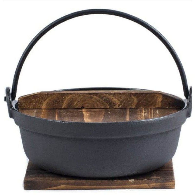 Jual Japanese Cast Iron Shabu Shabu Sukiyaki Nabe Pot 16cm 18cm 21cm ...