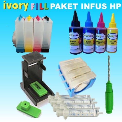 Jual Paket infus untuk printer HP lengkap dengan tinta refill tabung ...