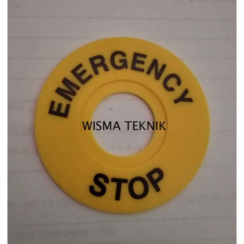 Jual Name plate Emergency Stop 60 mm Fort GXB2-ER60 | Shopee Indonesia