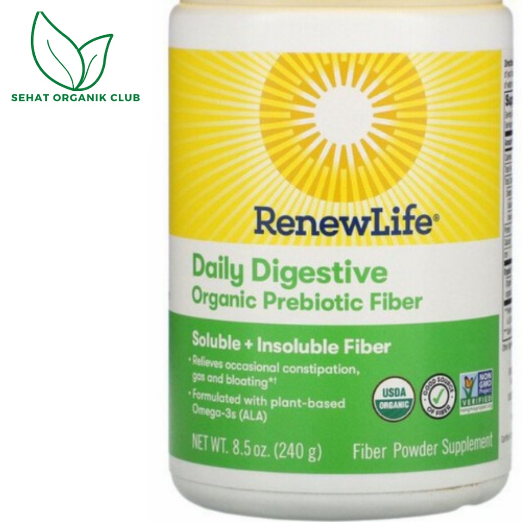 Jual Renew Life Daily Digestive Organic Prebiotic Fiber 240 g | Shopee ...