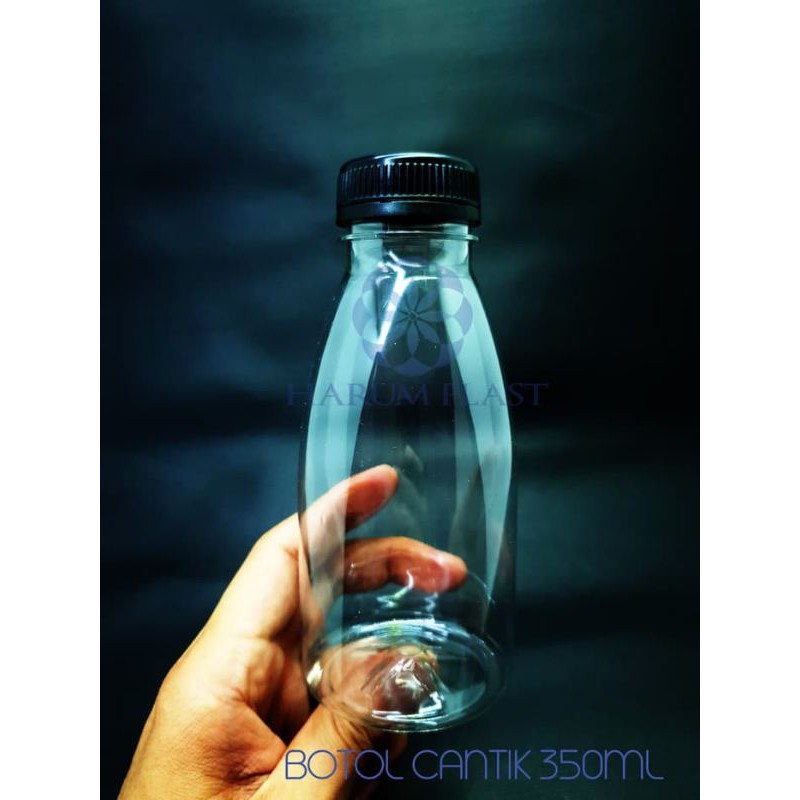 Jual Botol cantik 350 ml/botol plastik pet/botol kale-hitam | Shopee Indonesia