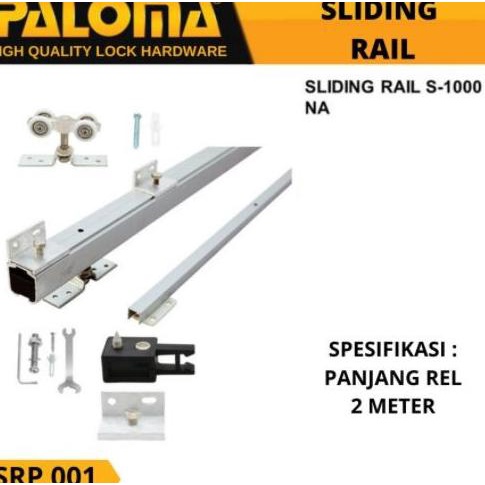 Jual Sliding Rel Rail Paloma Pintu Geser Srp 001 Panjang 2 Meter Per ...