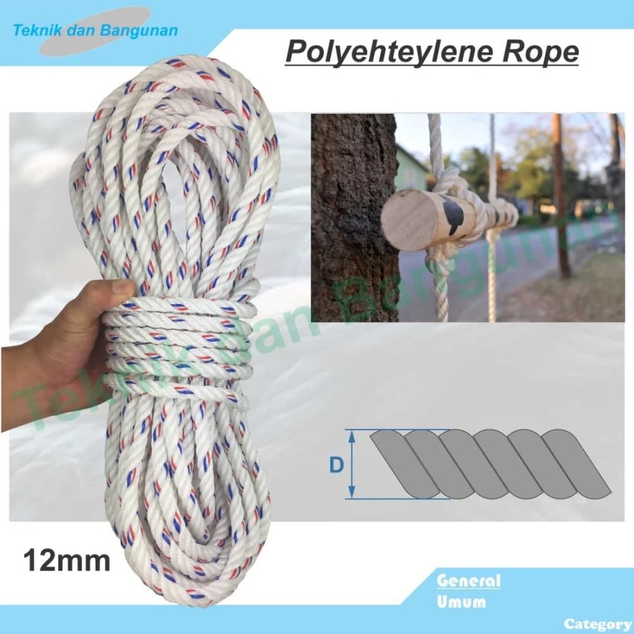 Jual Tali Polyethylene (12mm x 20meter) | Shopee Indonesia