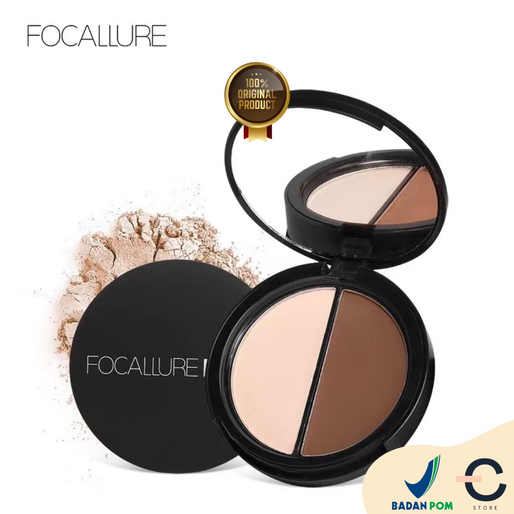 Jual [ORI BPOM] FOCALLURE Highlight & Contour Powder Palette ...
