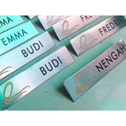 Jual BEST SALE Name Tag Stainless Hairline Magnet No Coating (Satuan ...