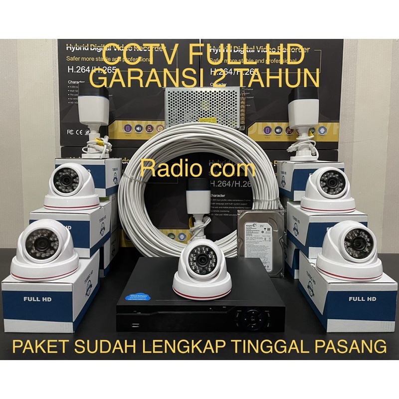 Jual PAKET CCTV 8 CHANNEL 8 CAMERA 5MP FULL HD 1080P IR SONY KAMERA ...