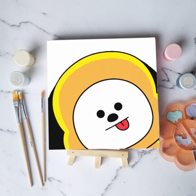 Jual Paint by number lukisan BTS BT21 VERSI 4 canvas 20x20 cm | Shopee ...