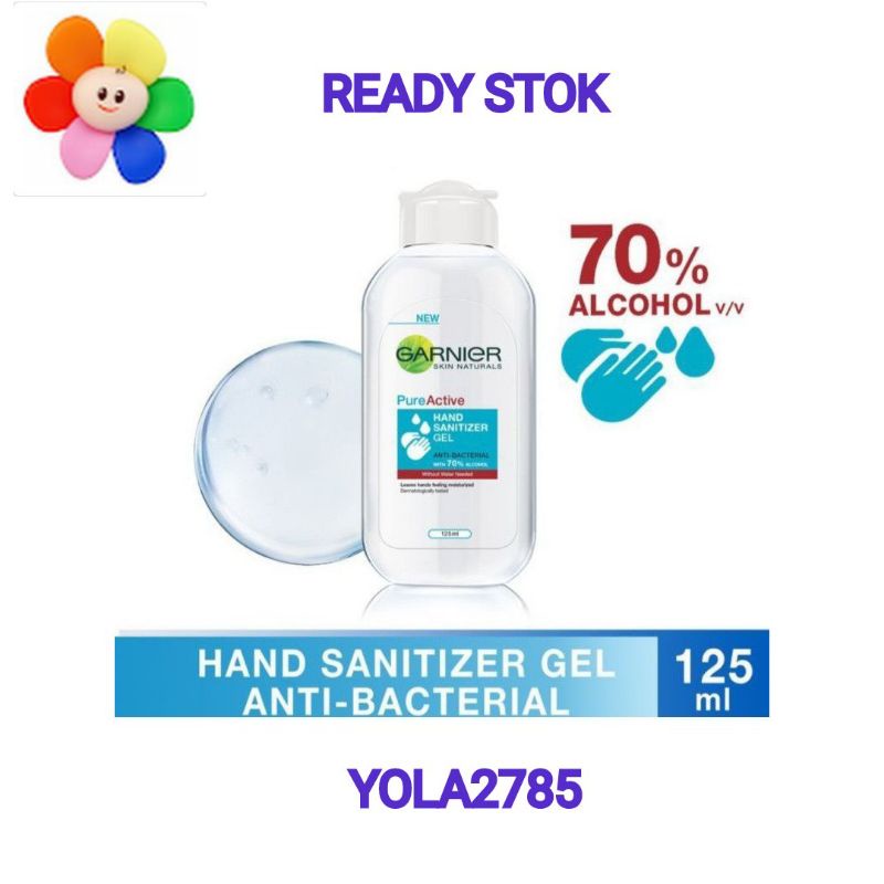 Jual Garnier Pure Active Hand Sanitizer Gel 125 ml | Shopee Indonesia