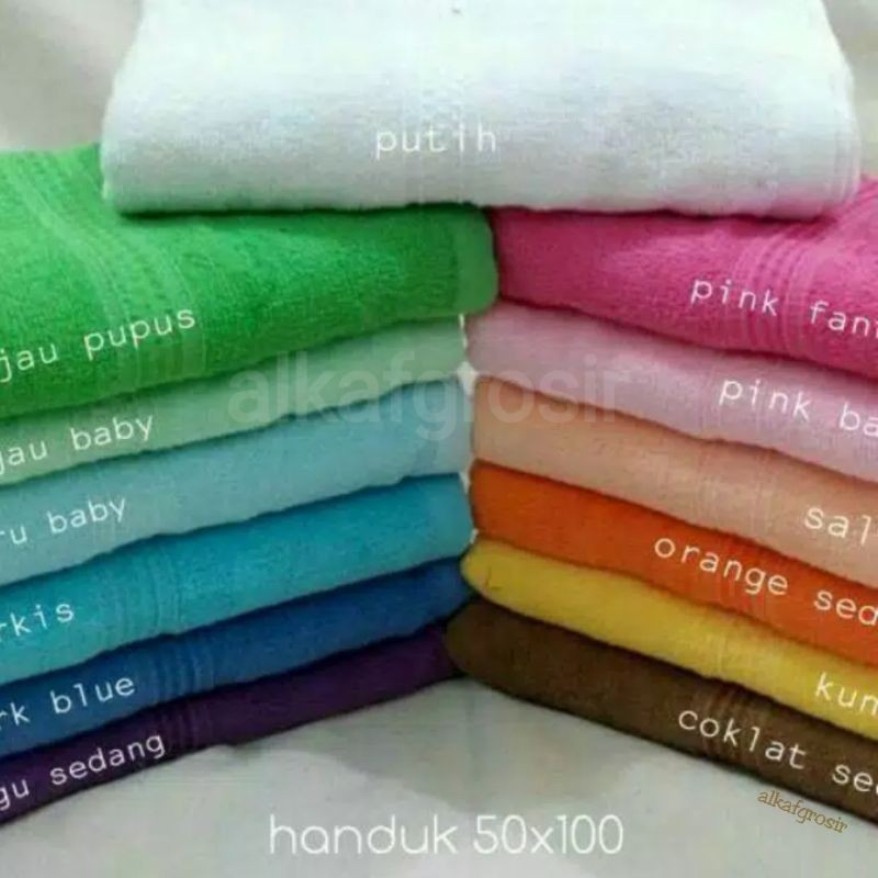 Jual Handuk Mandi Anjoly 50x100 cm Carded Halus Nyerap Grade A (HD1672) | Shopee Indonesia