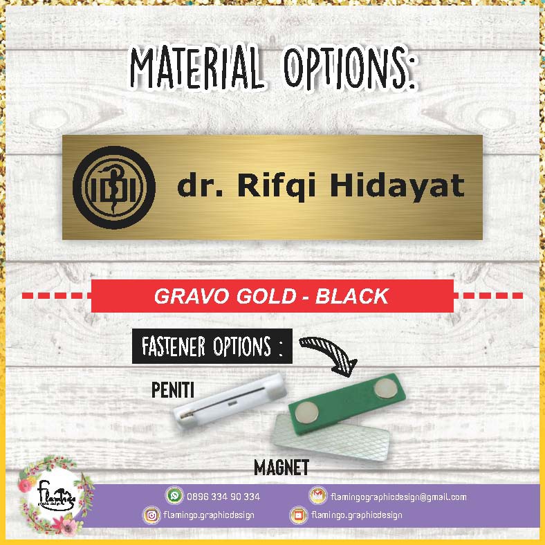Jual NAME TAG CUSTOM UNTUK PEGAWAI DOKTER KARYAWAN KANTORAN BANKER ...