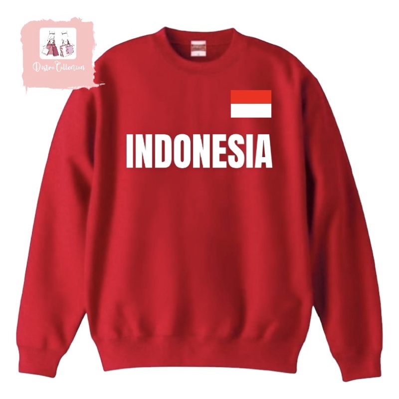 Jual SWEATER INDONESIA LOGO BENDERA MERAH PUTIH // SWEATER DISTRO ADEM ...