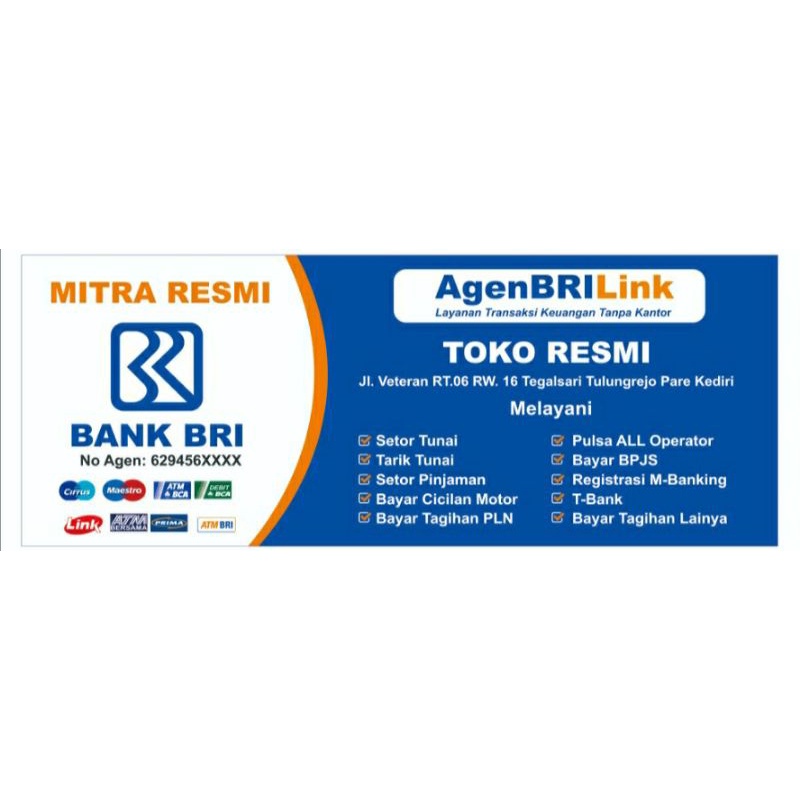 Jual Cetak Spanduk, Banner Agen Brilink Sehari Jadi (FREE DESIGN ...