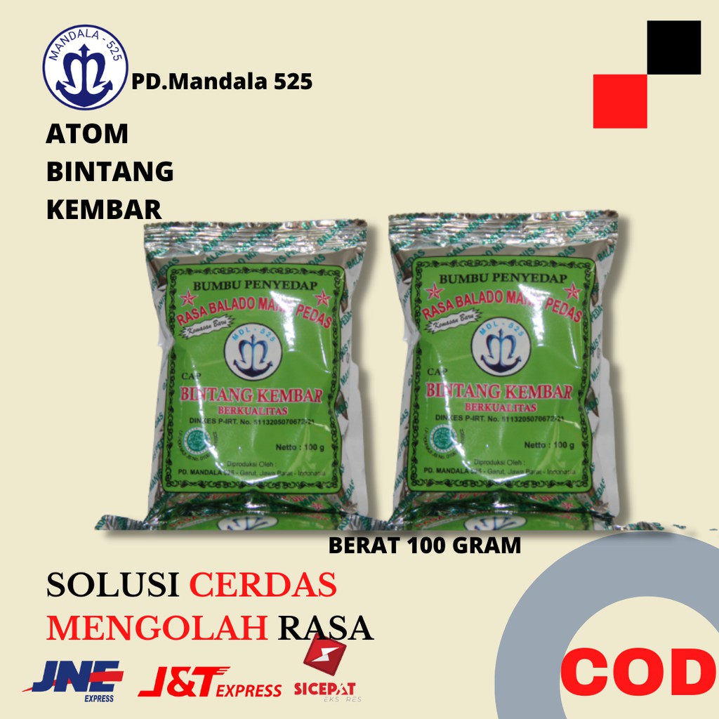 Jual ATOM BINTANG KEMBAR - Bumbu Masak Dapur Bubuk Tabur Instan ...