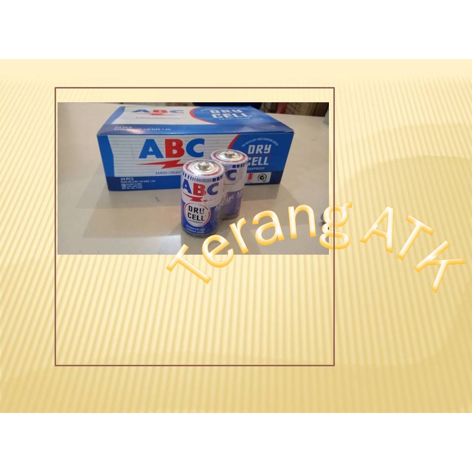 Jual Baterai Ukuran Besar R20 D Merek ABC Biru [Isi 2 buah] | Shopee ...