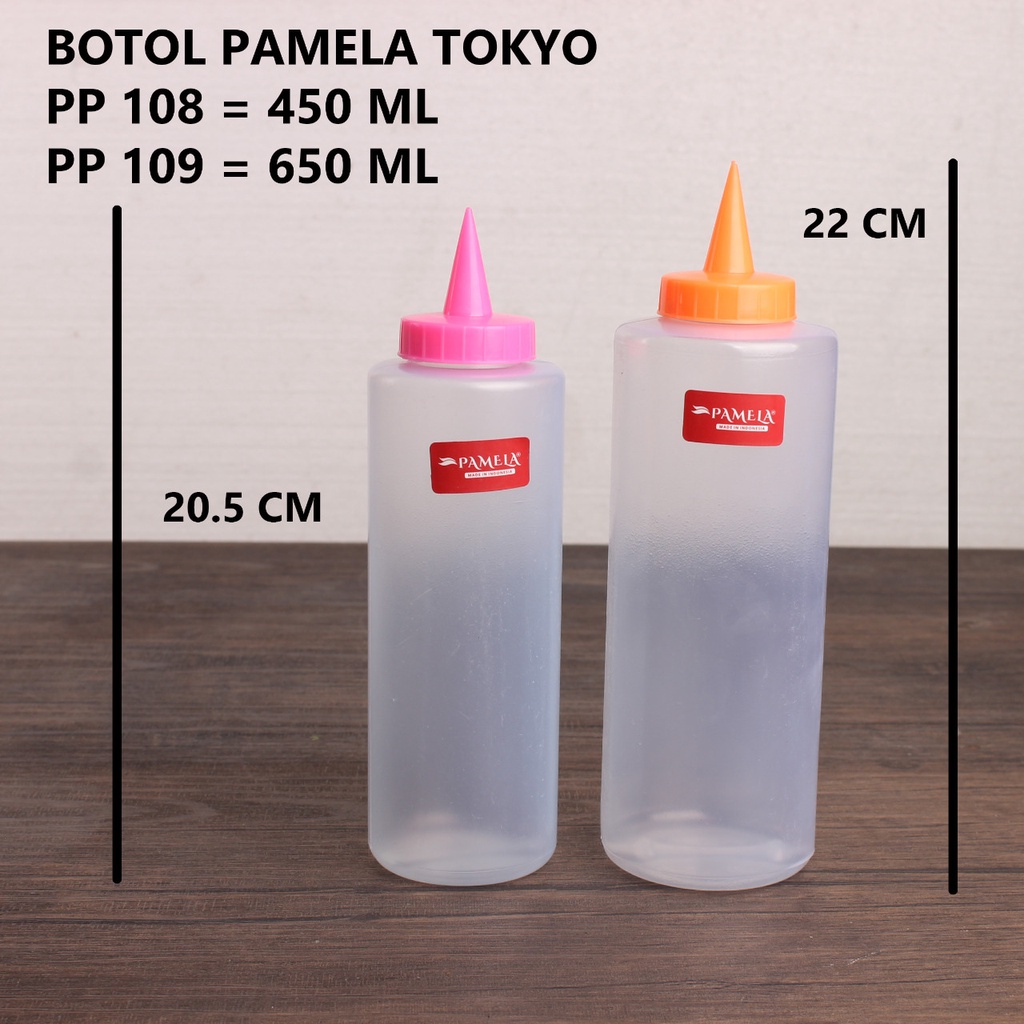 Jual BOTOL KECAP/MAYONAISE PAMELA TOKYO 450ML DAN 650ML | Shopee Indonesia