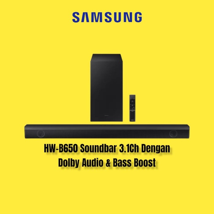 Jual SAMSUNG SOUNDBAR HWB650 3.1CH BASS BOOST HW-B650 NEW 2022 | Shopee ...