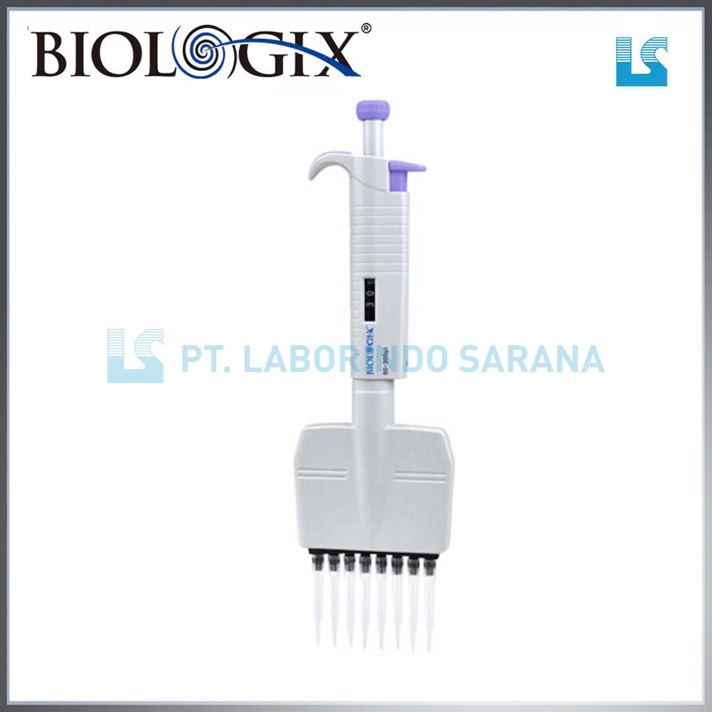 Jual Mikropipet 0,5 - 10 µl | Micropipette Biologix Multi 8 Channel ...
