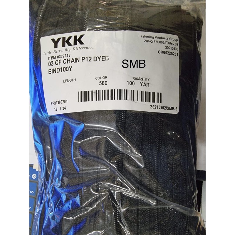 Jual Rantai ritsleting / resleting / zipper YKK no 3 CF u/ tas, tenda ...