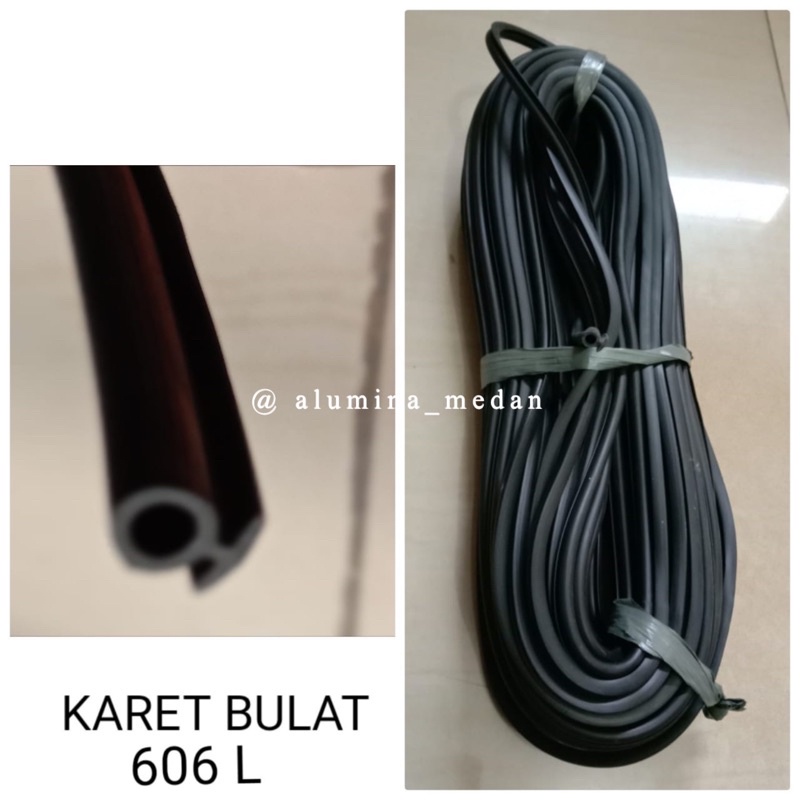 Jual Karet Bulat tipe 606 warna Hitam / Karet Frame Jendela atau Pintu ...