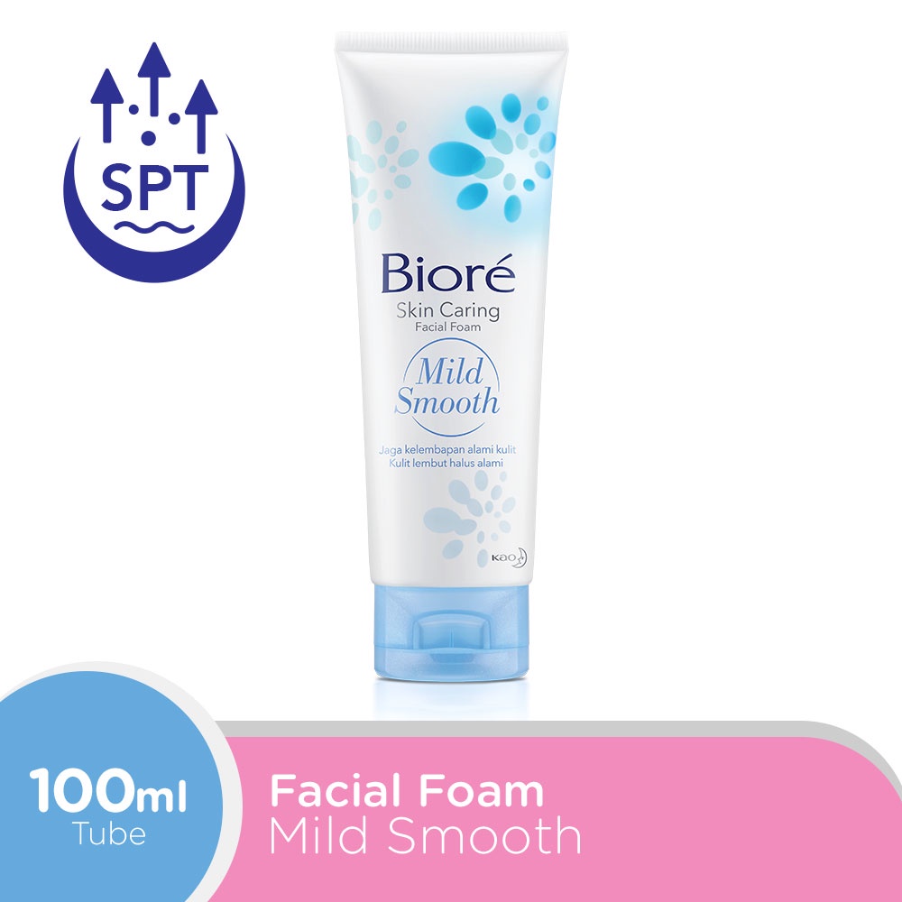 Jual Biore Skin Caring Facial Foam Mild Smooth 100 gr | Shopee Indonesia