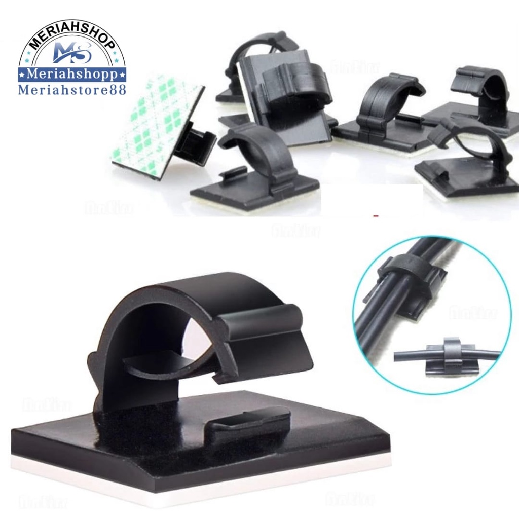 Jual KLEM KLIP KEP CABLE KABEL HOLDER ORGANIZER PENGIKAT CLIP PENJEPIT ...