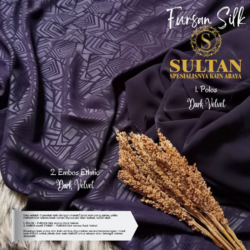 Jual 50CM EMBOS ETHNIC FURUSIYAH SILK DARK VELVET KAIN SULTAN (MEREK ...