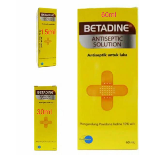 Jual Betadine Antiseptic Solution 15ml 30ml 60ml | Shopee Indonesia