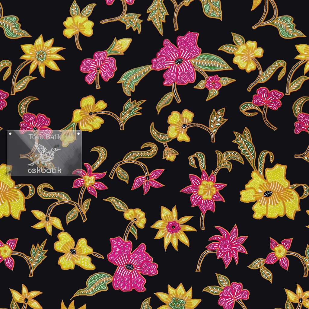 Jual Kain Batik Motif Bunga Warna (Pink Fanta & Kuning Lemon)Unik Manis ...