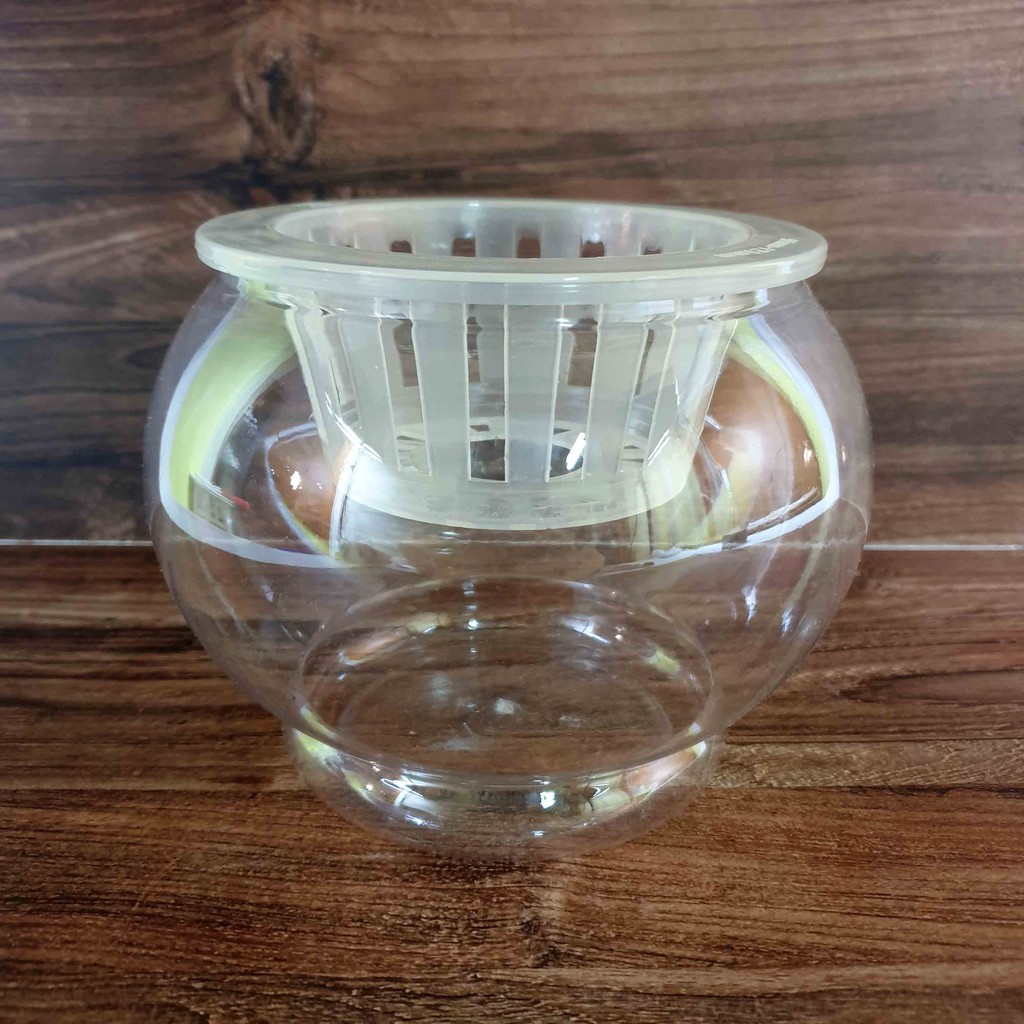 Jual Pot Plastik Bening Diameter 12 cm Tinggi 12 cm/Vas dan Aquarium ...