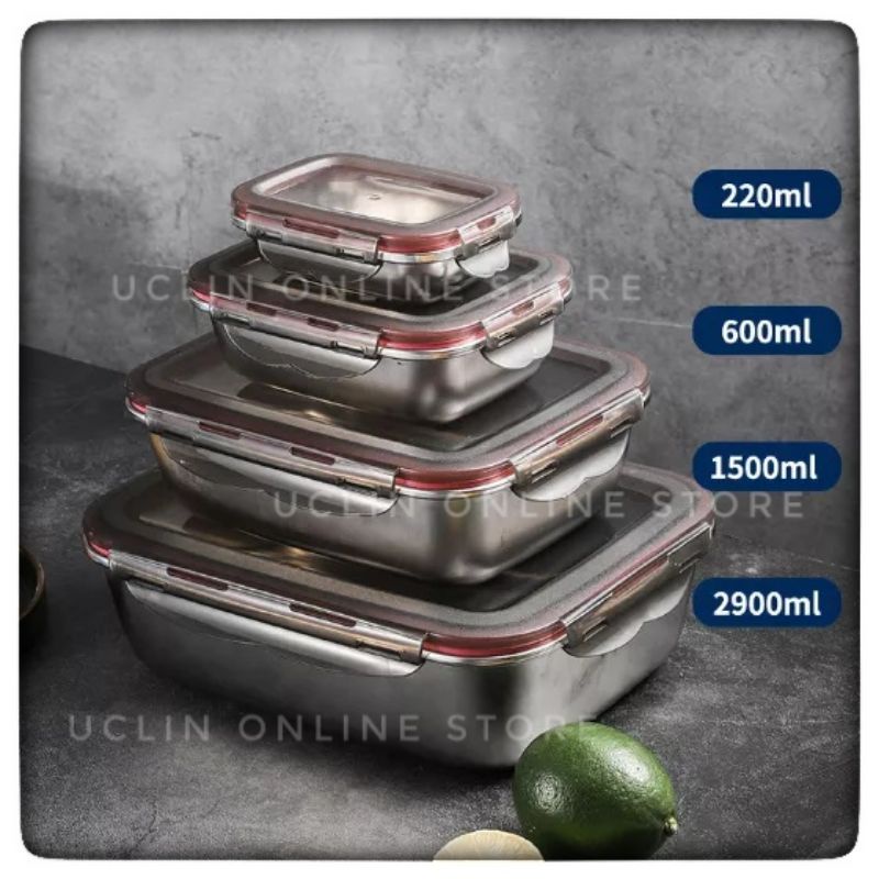 Jual Food Container Tempat Makan Stainless Steel Food Grade 304 - 220 ...