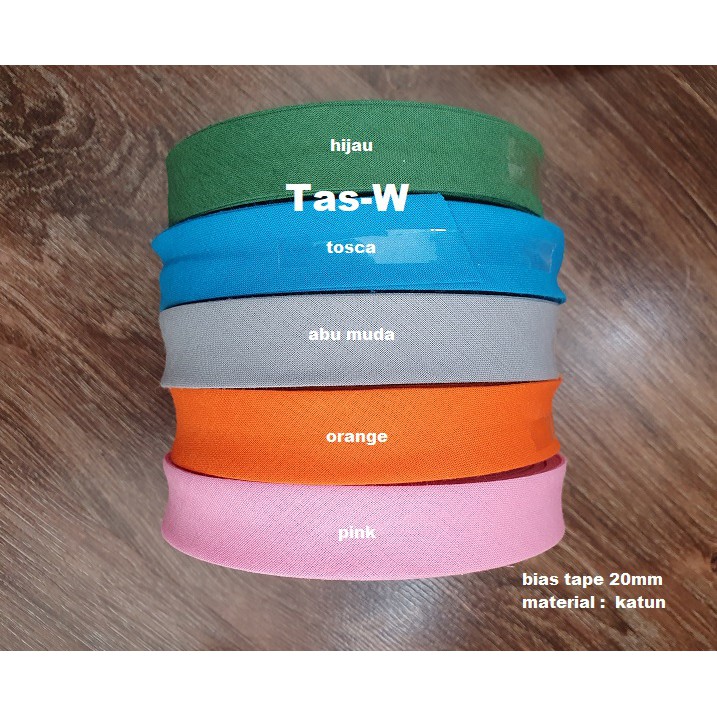 Jual Bias tape/bisban dari katun ukuran lebar 20mm | Shopee Indonesia