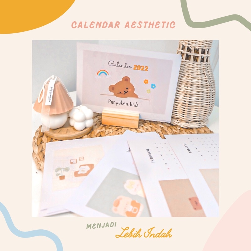Jual Calendar 2022 aesthetic/ kalender meja aesthetic | Shopee Indonesia