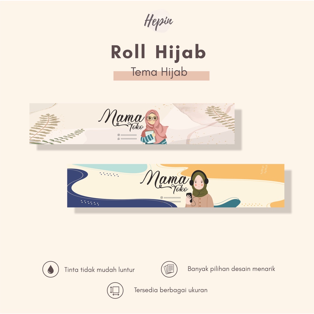 Jual roll hijab murah edisi HIJAB (1)/label pengikat | Shopee Indonesia