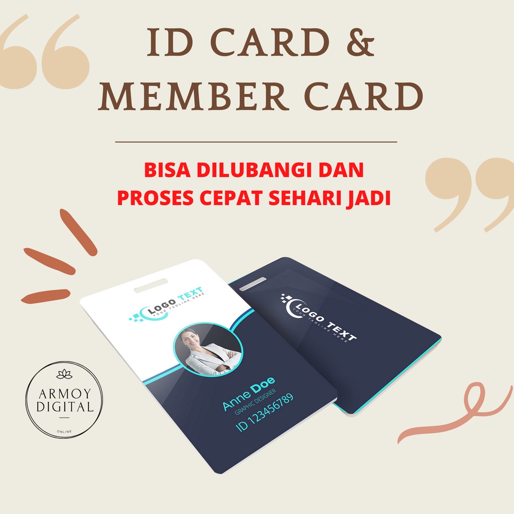 Jual [Tanpa Minim] CETAK ID CARD PVC KARTU PREMIUM Kartu Member / Kartu ...