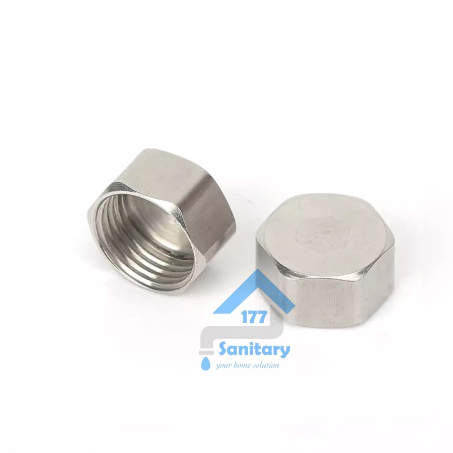 Jual Tutup Dop Fitting Pipa 1/2 3/4 1 inch Stainless K11B Penutup ...