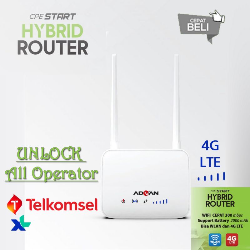 Jual Advan Router Hybrid CPE Start 4G LTE WLAN Modem Wifi Speed 300Mbps ...