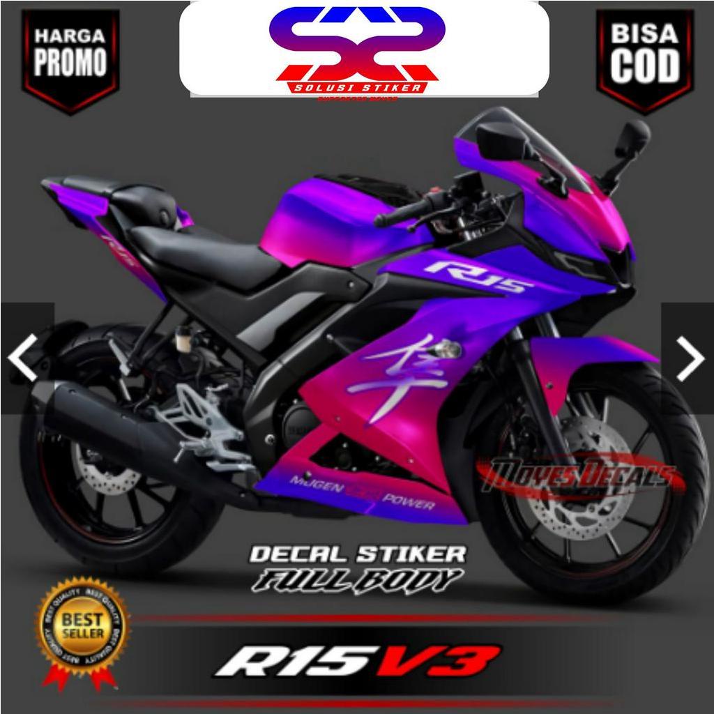 Jual BISA COD Stiker Decal R15 V3 Motif//Pink Magenta Stiker R15 V3 ...