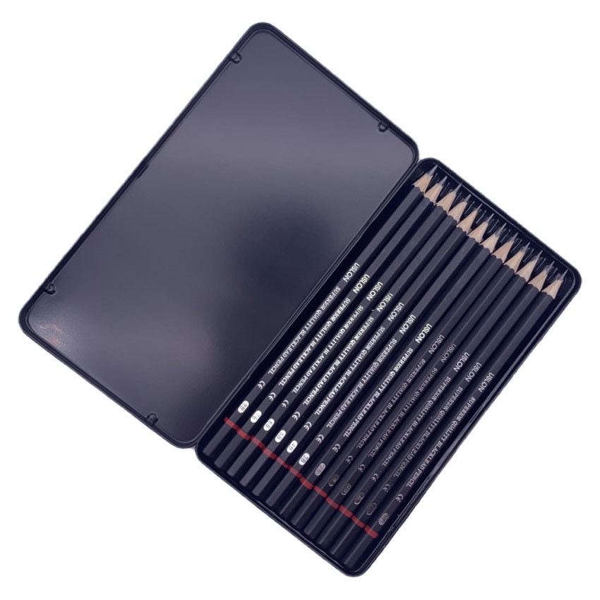 Jual 12 pcs Pensil gambar sketsa set lengkap 2H H F B HB 2B 3B 4B 5B 6B 7B 8B Charcoal Pencils ...