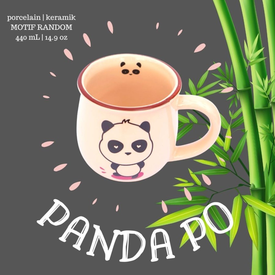 Jual PANDA PO Porcelain Mug | Cangkir Kopi Porselen | Porcelain Cup ...