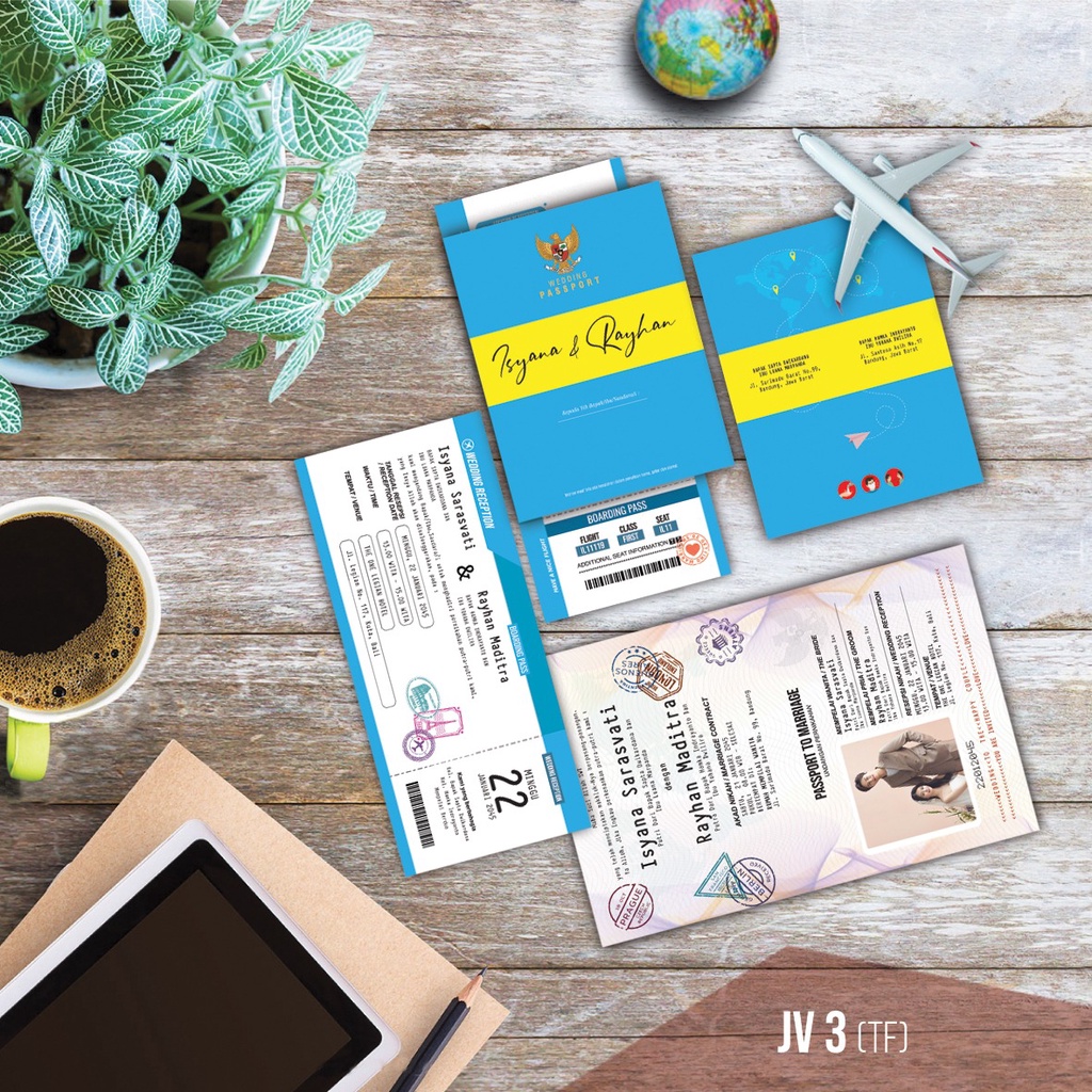 Jual Blangko Undangan Java Wedding Passport JV 03 TF Per Lembar Tanpa ...